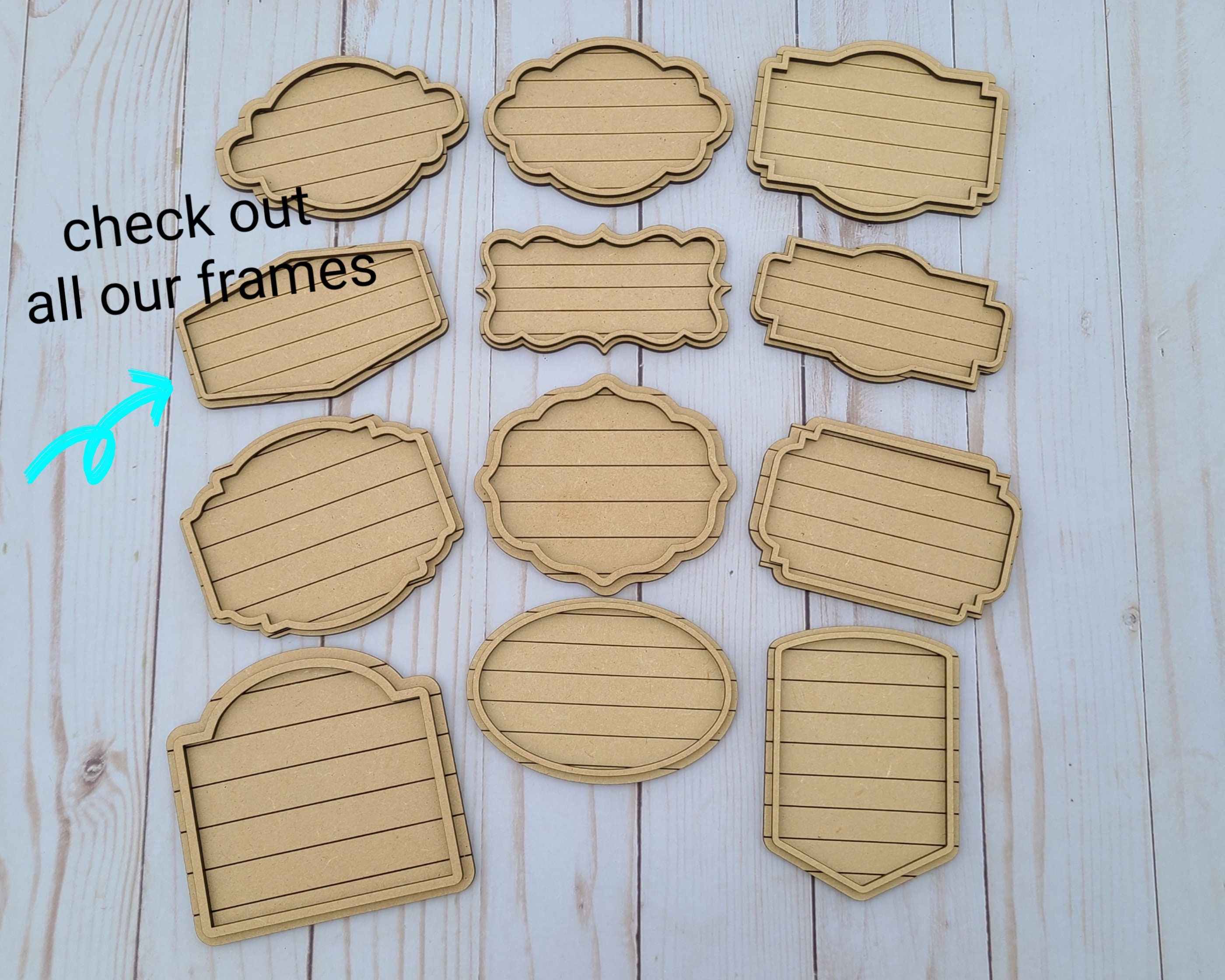 Ship-lap Frame Craft Kit DIY Paint Kit DIY Frame Border Backer Piece ...