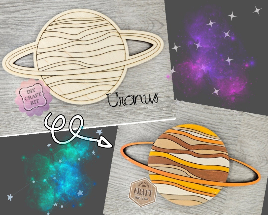 Uranus Cutout Space Outer Space Kids Crafts Wood Shape Cutout 2237 Wood ...