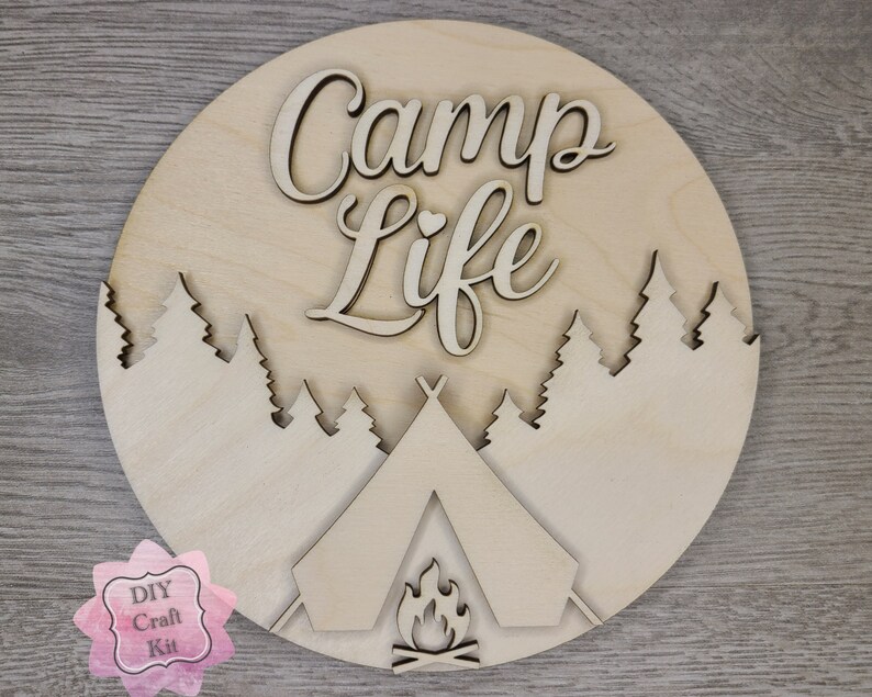 Camp Life Camping Outdoors Summer Decor Summer Crafts DIY Craft Kits ...