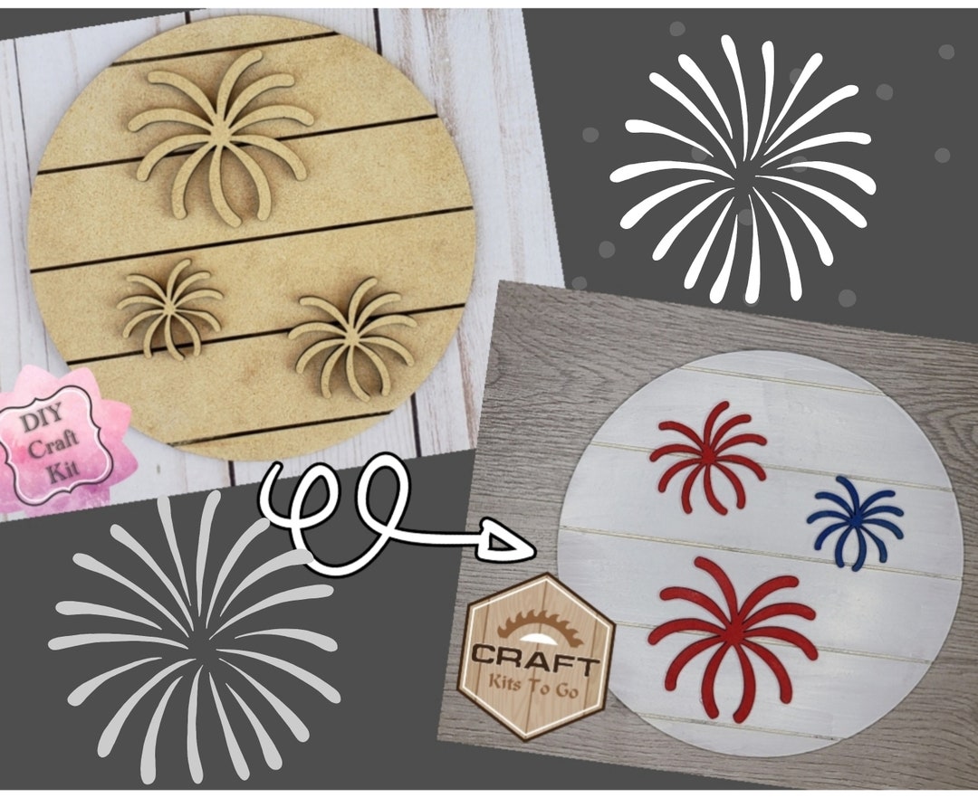 Fireworks 4th of July Decor Patriotic Decor 4th of July Crafts DIY ...