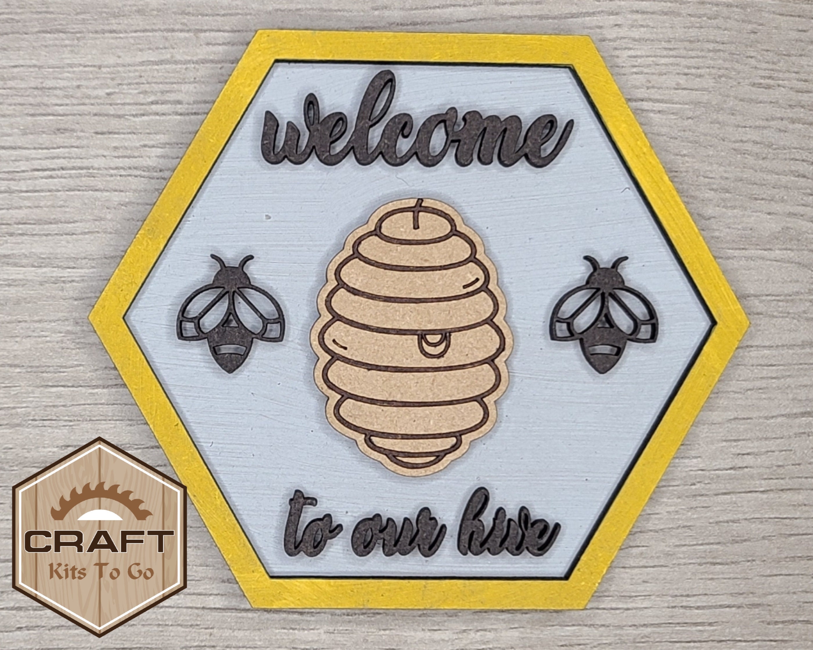 Welcome to Our Hive Beehive Bee Decor Summer Crafts DIY Craft Kits ...