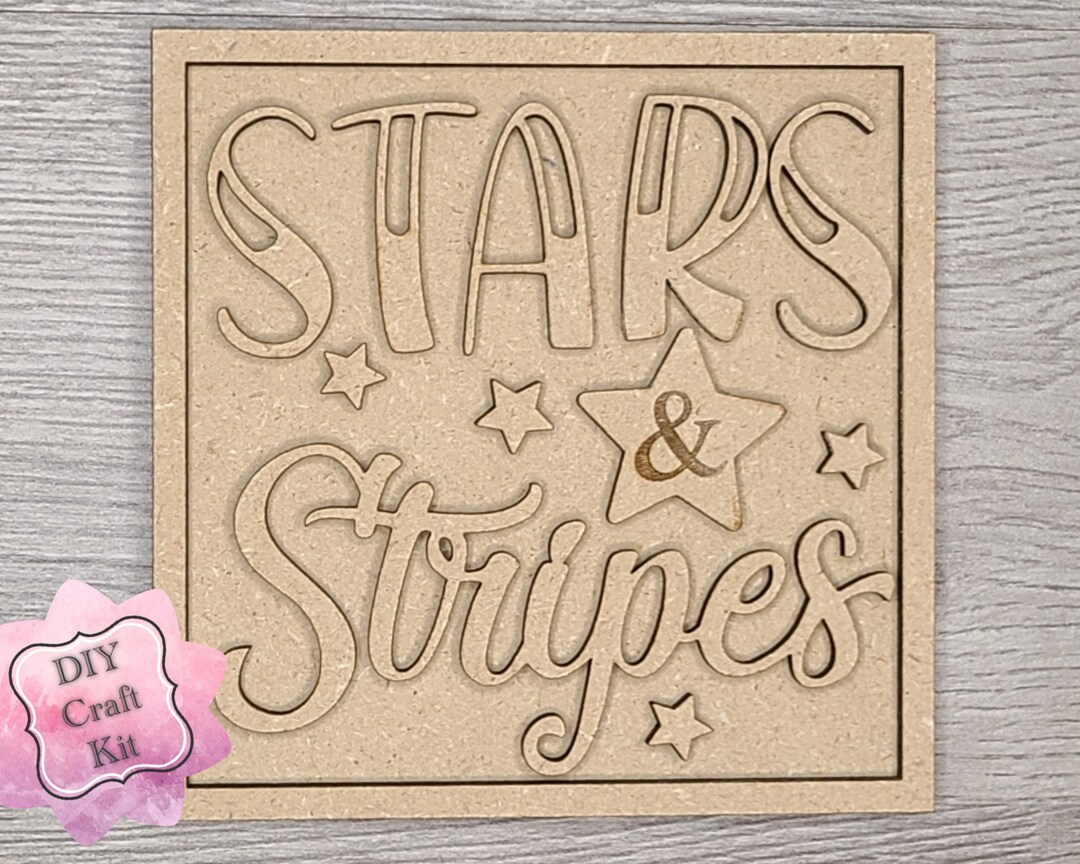 Stars & Strips USA 4th of July Sign Craft Kit DIY Paint Kit - Etsy