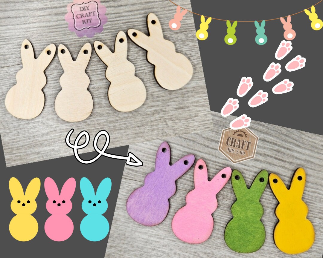 Peep Easter Bunting Easter Crafts Spring Crafts Springtime DIY Craft ...