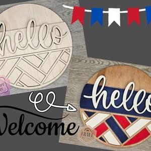 Hello Sign | Welcome Home Sign | Welcome Sign | Chevron | DIY Craft ...