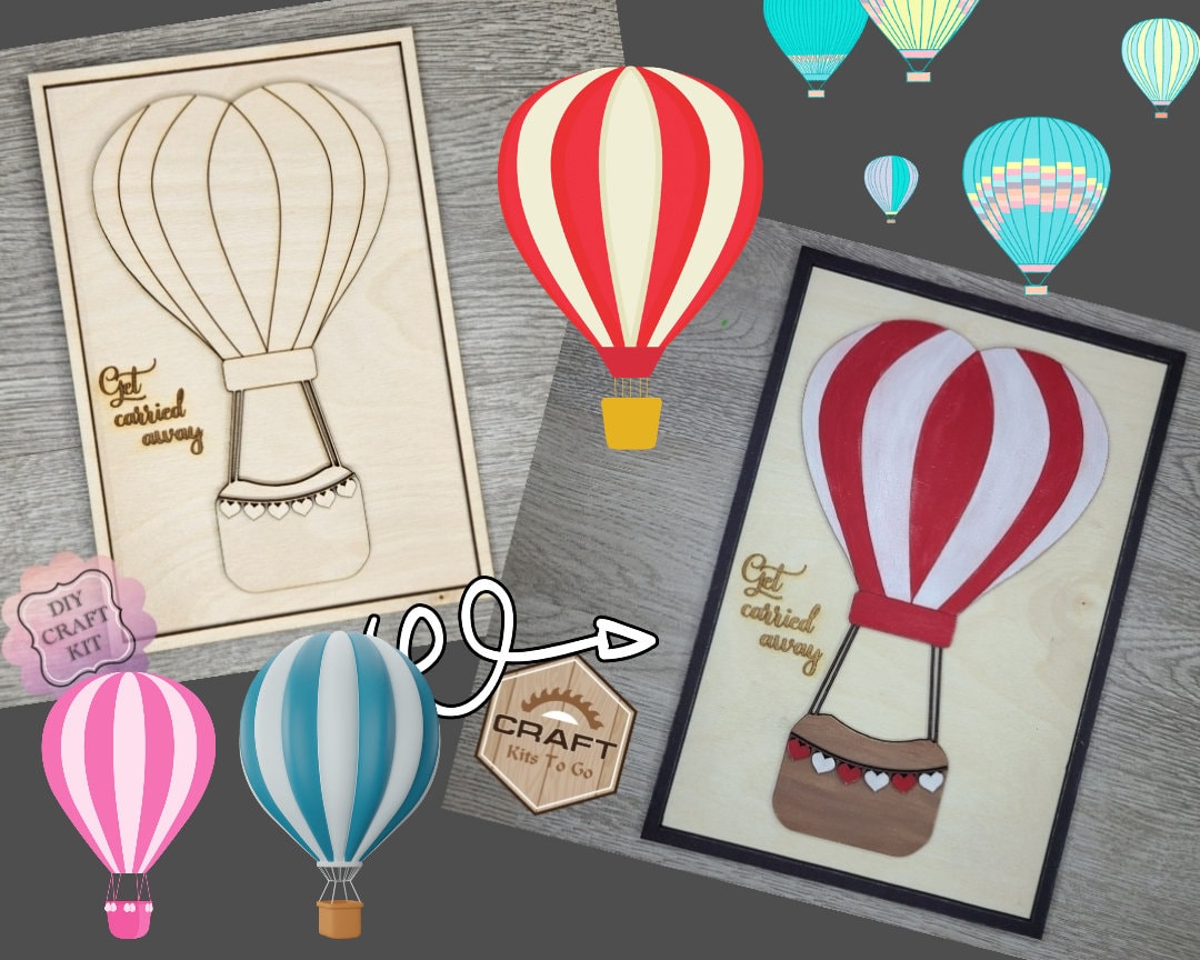 Hot Air Balloon Sign | Hot Air Balloon | Crafts | DIY Craft Kits ...