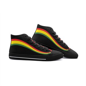 Reggae High Top Canvas Shoes, Jamaica Sneakers, Hip Hop Street Sneakers ...