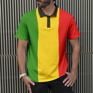 Green Yellow Red Polo, Rasta, Reggae,jamaica, Caribbean - Etsy