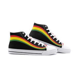 Reggae High Top Canvas Shoes, Jamaica Sneakers, Hip Hop Street Sneakers ...