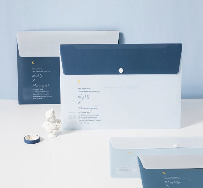 Night and Midnight A4 Doc File Blue Folder Perfect Organise Documents ...