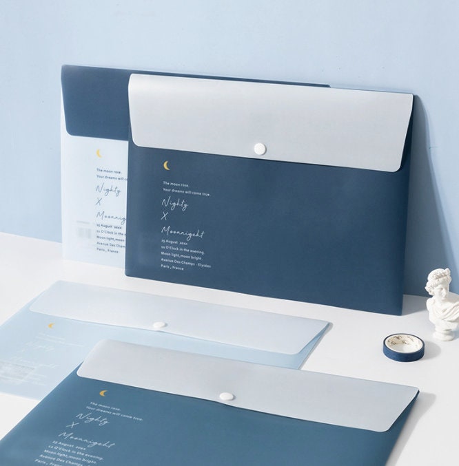 Night and Midnight A4 Doc File Blue Folder Perfect Organise Documents ...