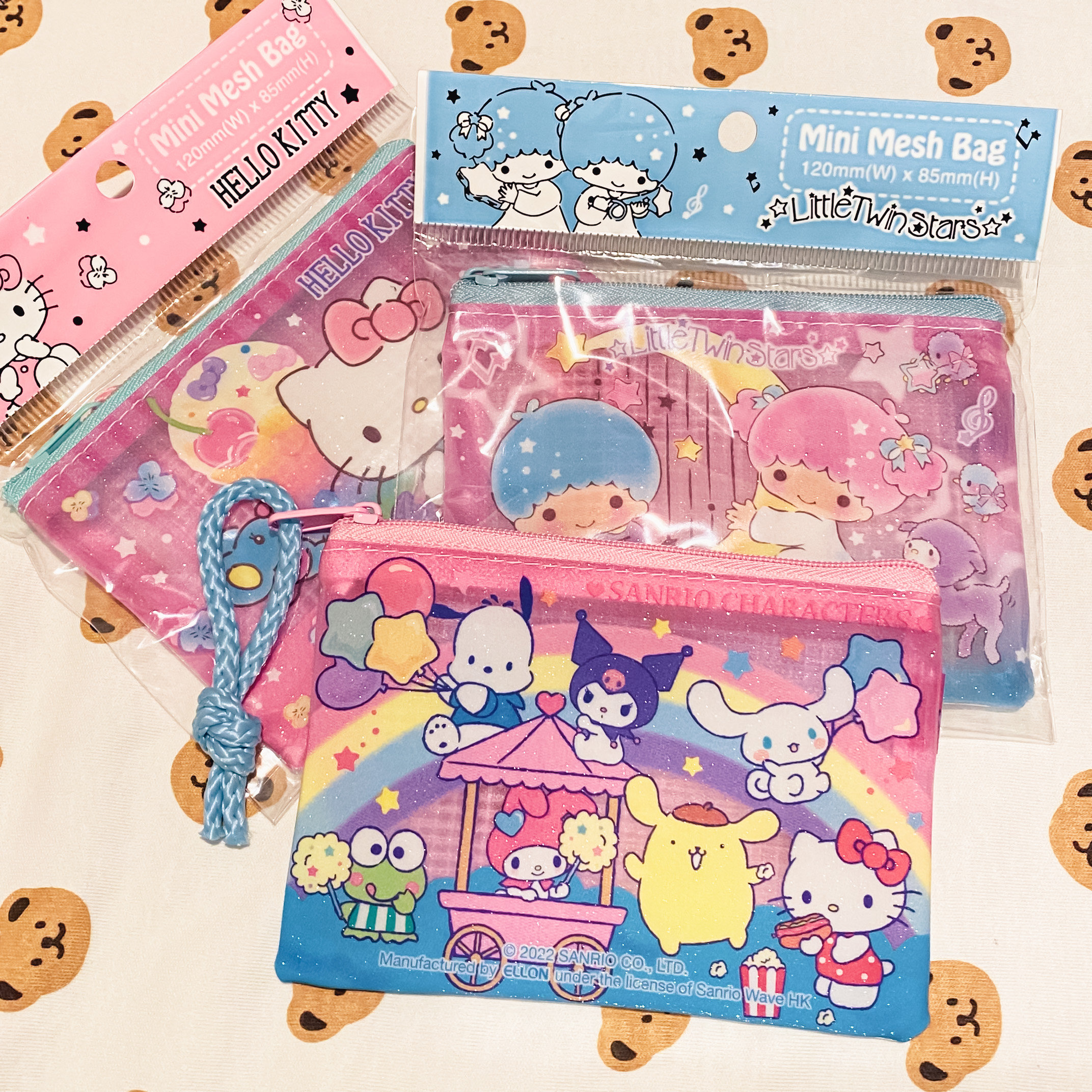 Sanrio Characters Glitter PVC Mesh Purse Pocket Bag (mini Size) for ...