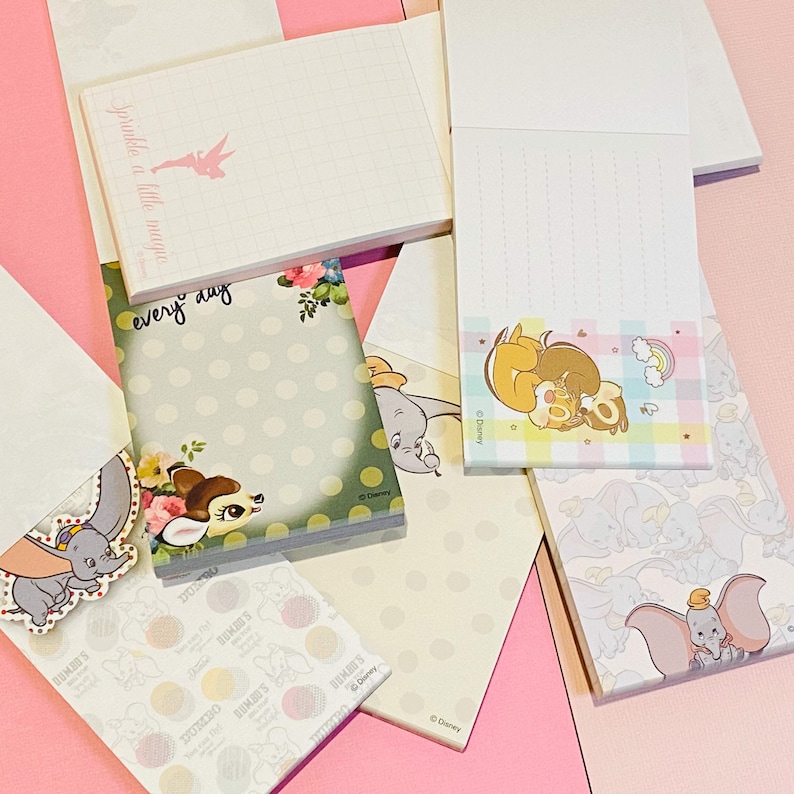 Disney Kawaii Mini Memo Notepad Dumbo Chip N Dale Tinkerbell Bambi ...