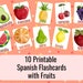 Spanish Fruits Flashcards Printable | Preschool Homeschool Classroom ...