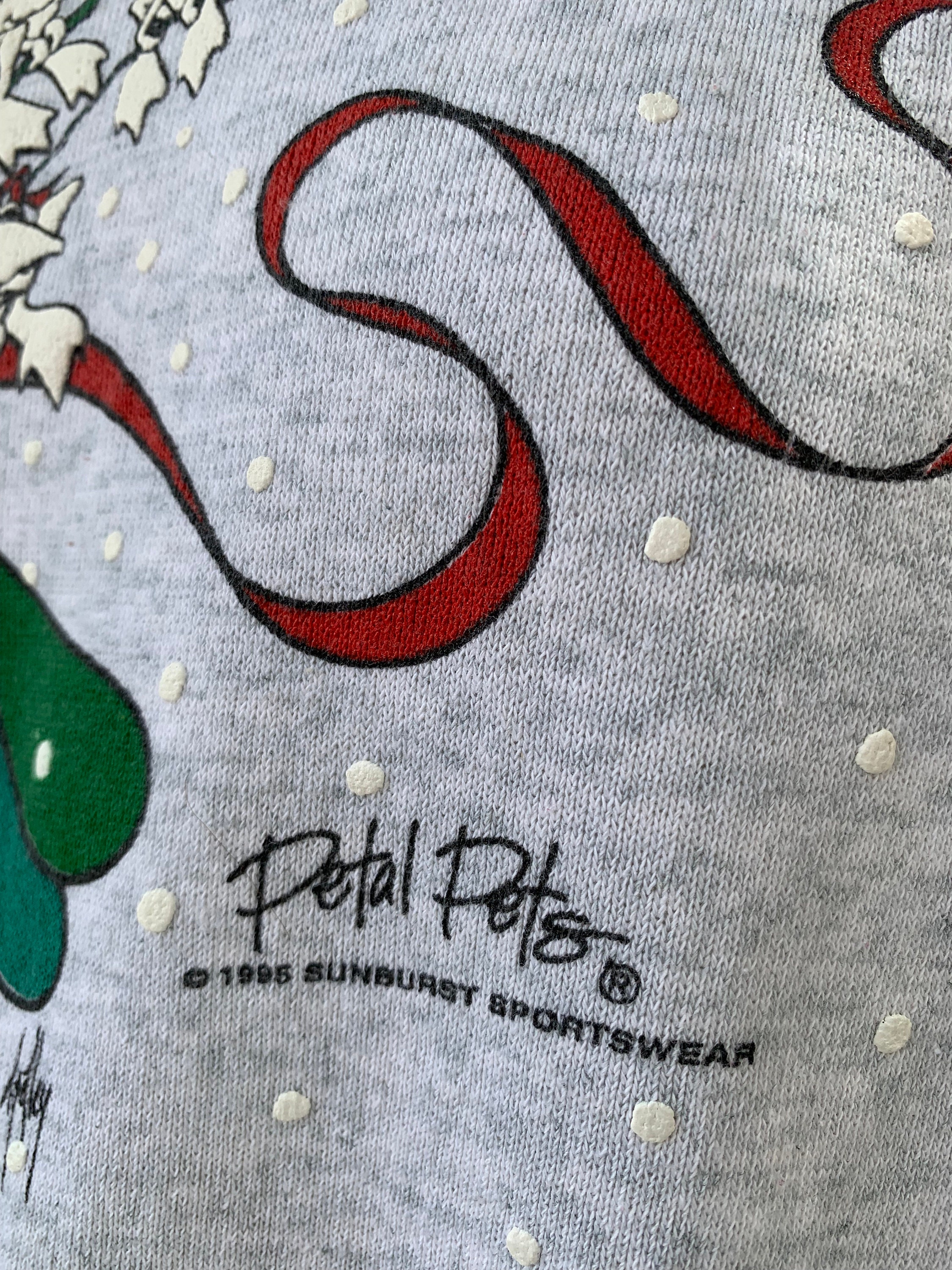 90’s Vintage Mistletoad Cute Frogs Christmas Sweatshirt Size L by Fruit ...