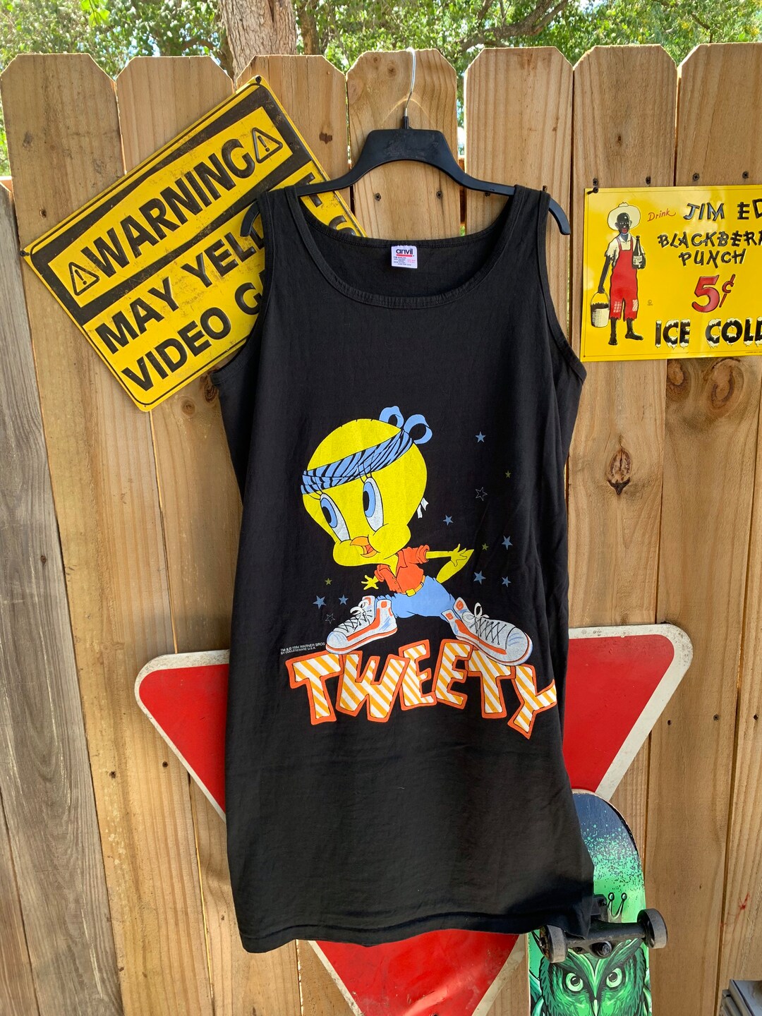 Vintage 1994 Tweety Sleeveless Dress One Size, Single Stitch Dress ...