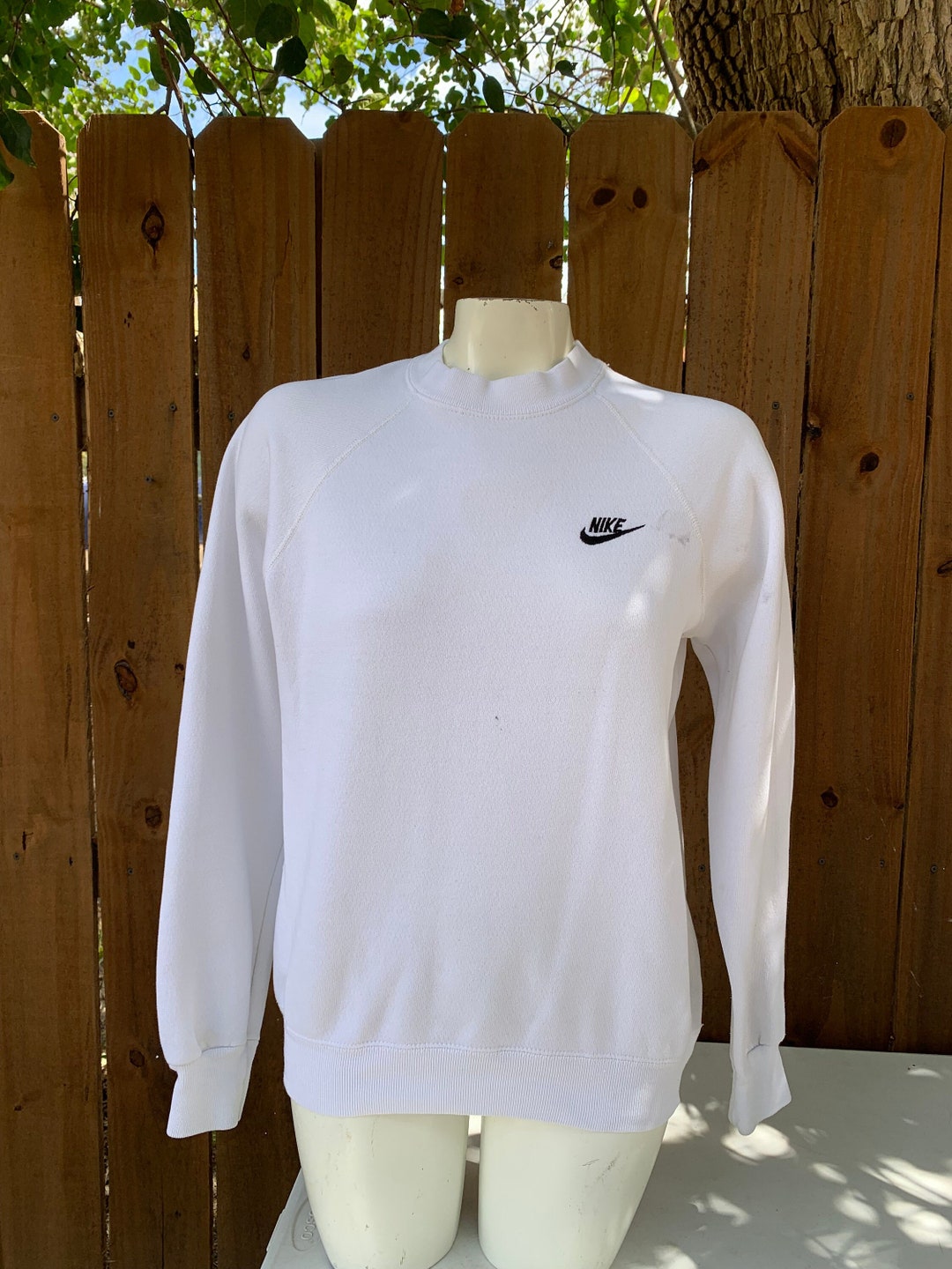 80s Vintage Nike Raglan Sleeve Sweatshirt Size S/M, Vintage White ...