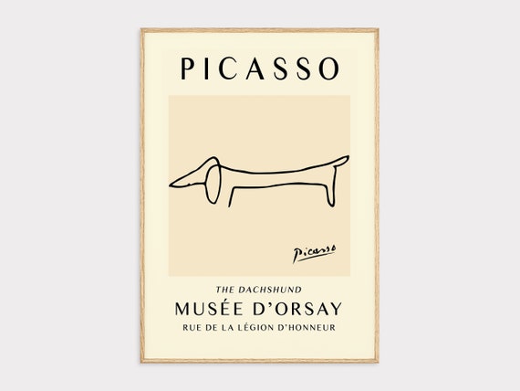 Picasso Dog Poster Picasso Dog Art Picasso Dachshund | Etsy