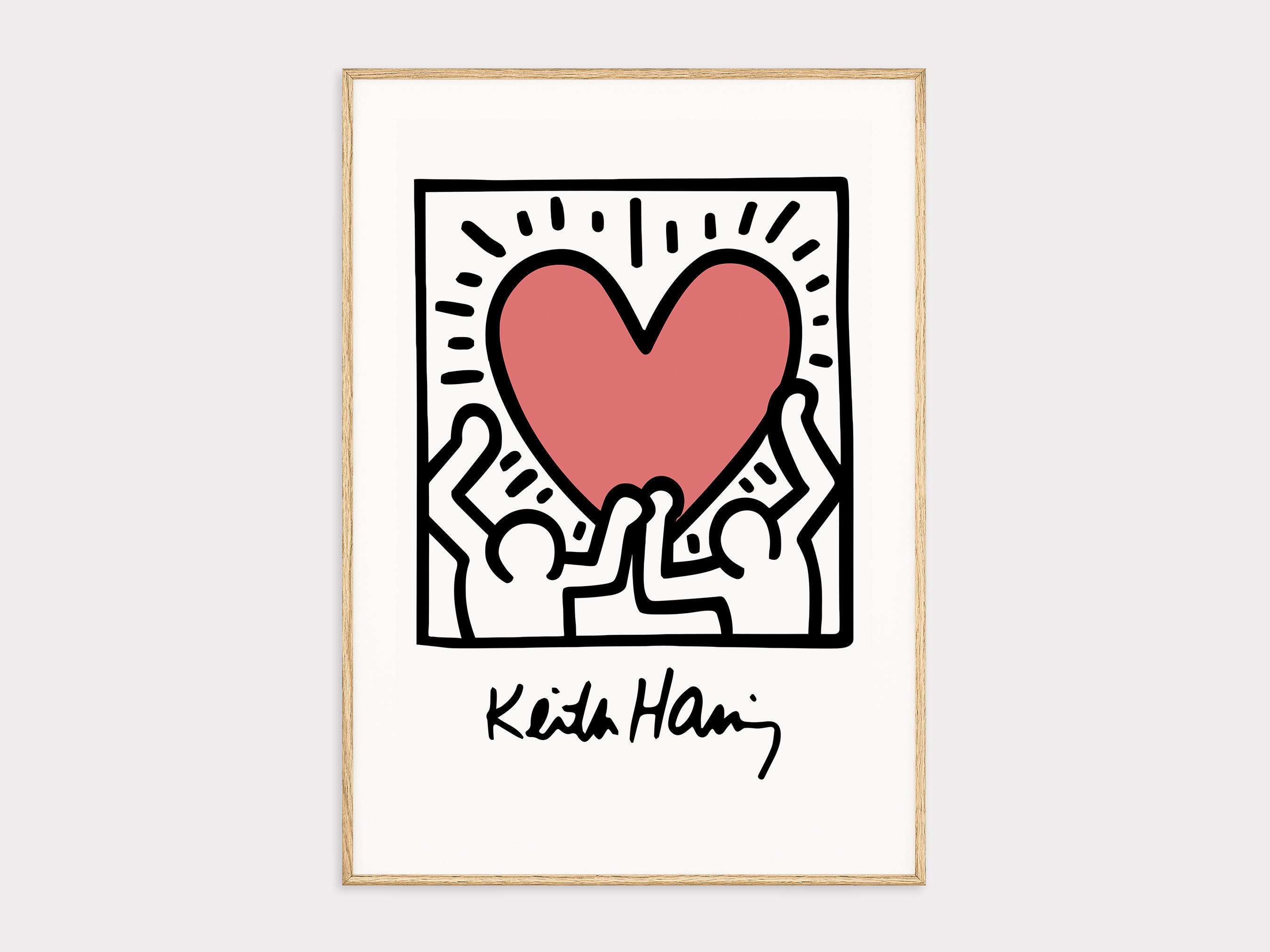 Keith Haring Love Print, Keith Haring Poster, Keith Haring Heart Print ...