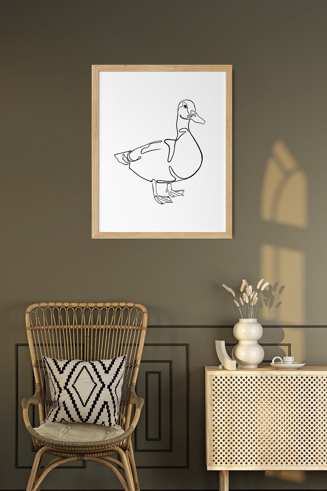 Duck Illustration, Duck Line Art, Duck Drawing, Animal Portrait ...