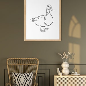 Duck Illustration, Duck Line Art, Duck Drawing, Animal Portrait ...