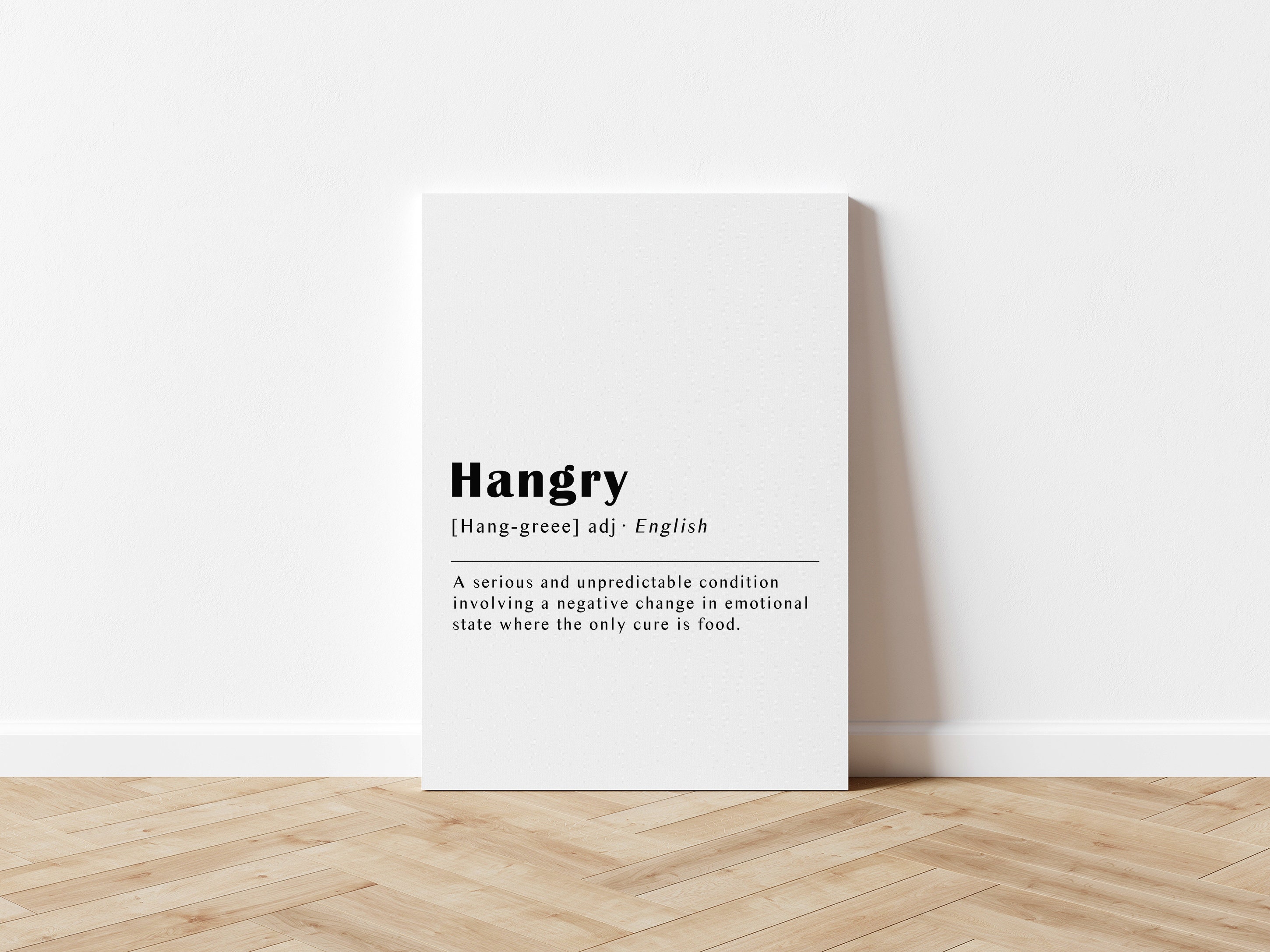 Hangry Definition Print Hangry Definition Poster Funny - Etsy