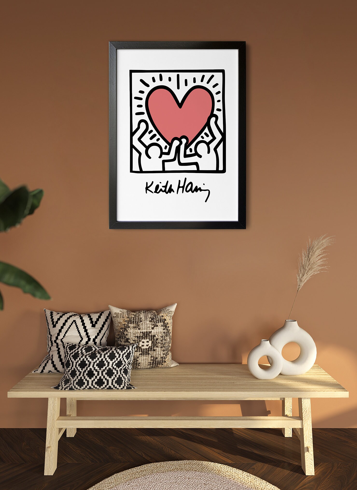 Keith Haring Love Print, Keith Haring Poster, Keith Haring Heart Print ...