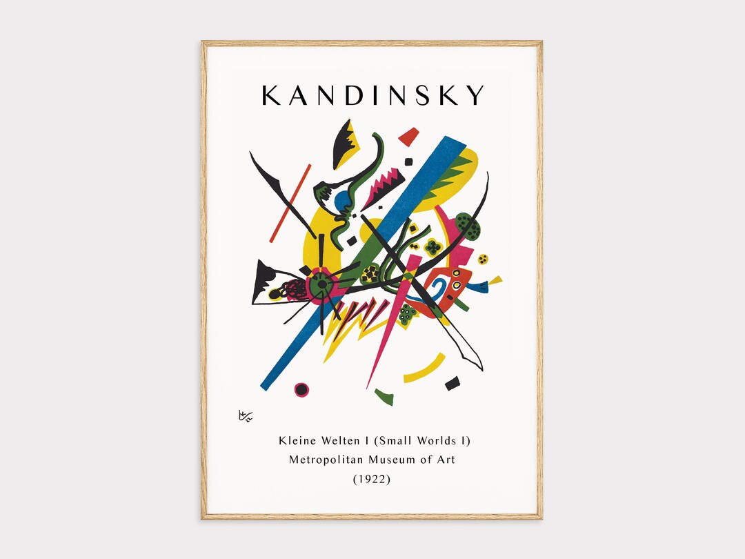 Kandinsky Small Worlds Geometric Print, Kandinsky Abstract Wall Art ...