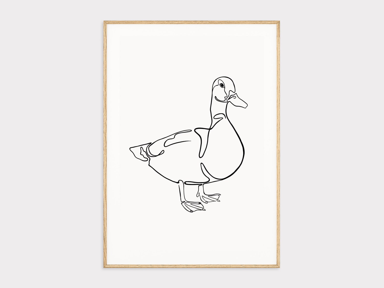 Duck Illustration, Duck Line Art, Duck Drawing, Animal Portrait ...