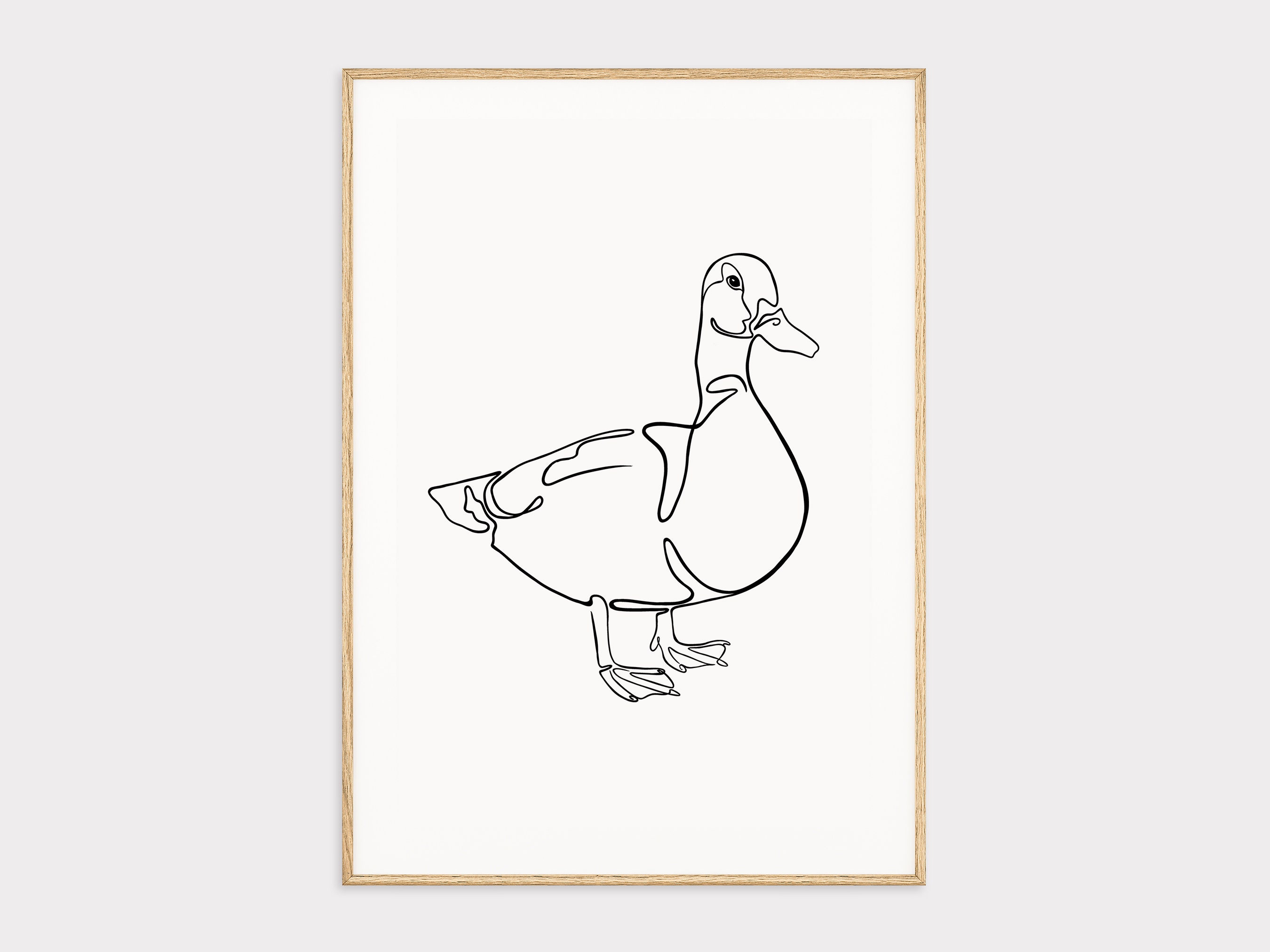 Duck Illustration, Duck Line Art, Duck Drawing, Animal Portrait ...