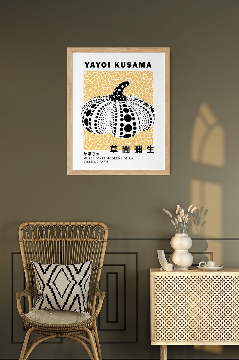 Yayoi Kusama Poster, Yayoi Kusama Pumpkin Print, Kusama Pumpkin, Yayoi ...