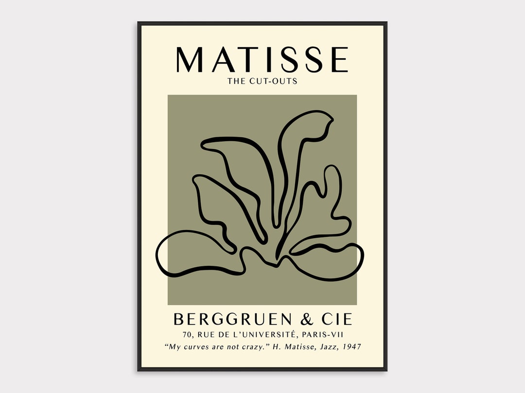 Matisse Papiers Découpés, Matisse Poster Art, Green Line Art Print ...
