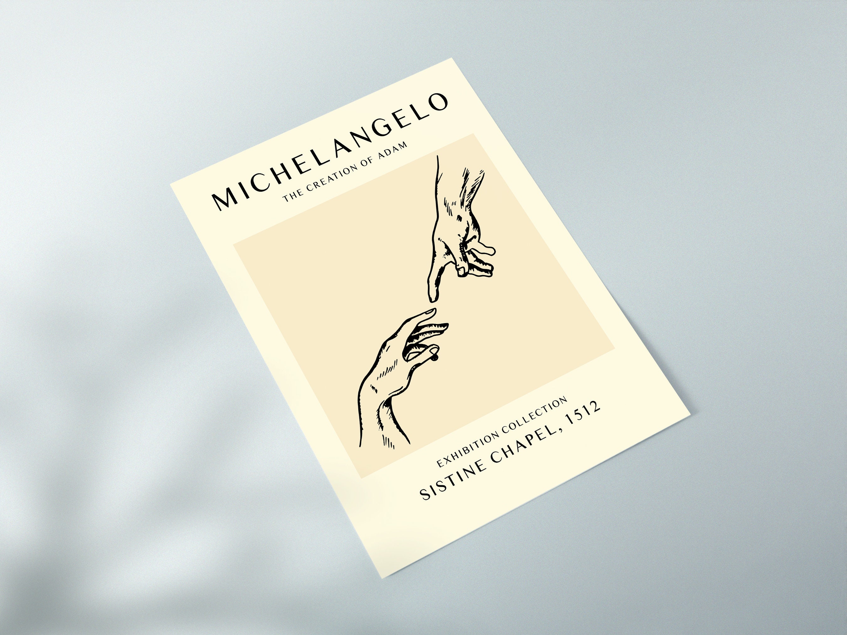 Michelangelo the Creation of Adam Print, Exhibition Wall Art ...