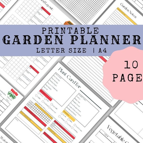 Gardening Planner, Garden Journal, Plant Care Tracker, Plant Card ...