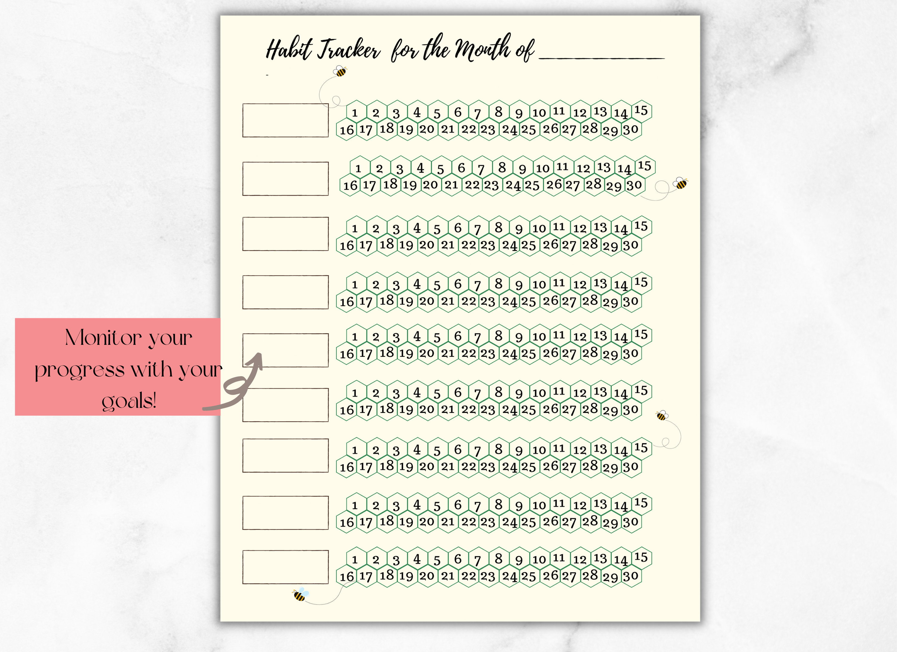Bee Themed Weekly Planner Printable, Cleaning Schedule, Week Reflection ...