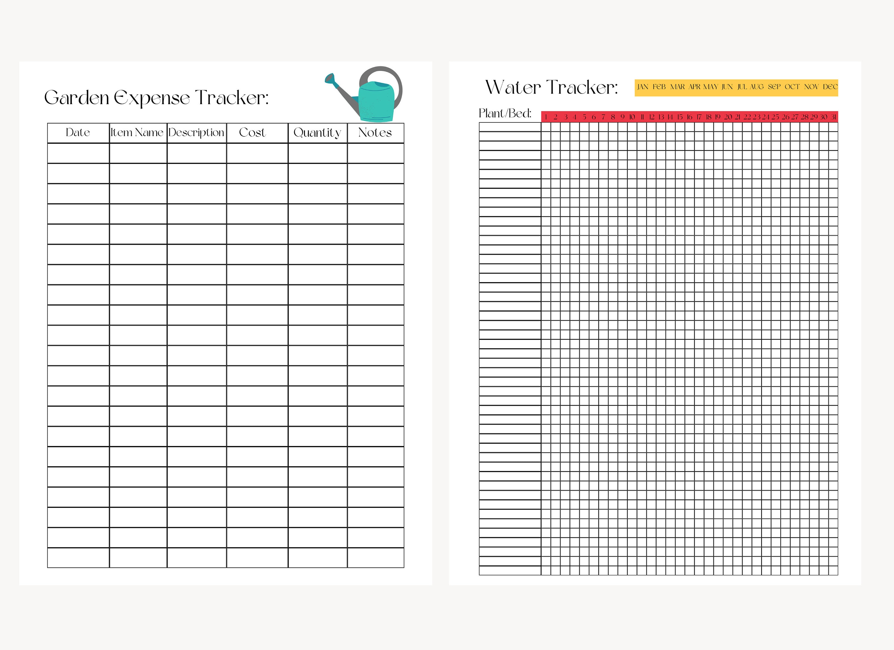 Gardening Planner, Garden Journal, Plant Care Tracker, Plant Card ...
