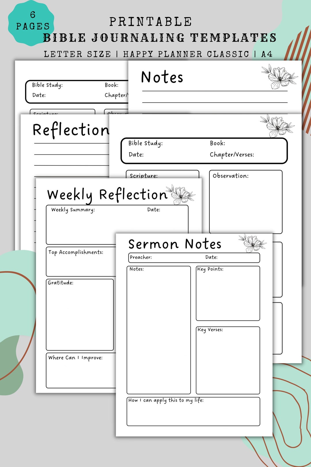 Bible Study Templates, Bullet Journal Bible Study, Bible Bullet Journal ...