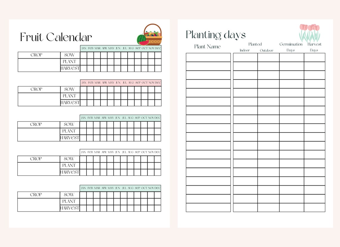 Gardening Planner, Garden Journal, Plant Care Tracker, Plant Card ...