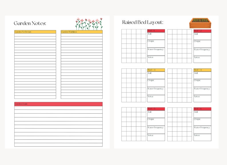 Gardening Planner, Garden Journal, Plant Care Tracker, Plant Card ...