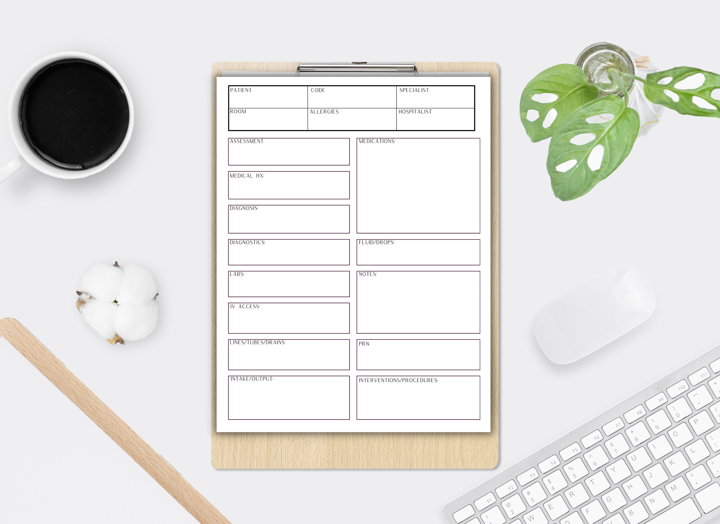 Nursing Templates, Nursing Planner, Nursing Journal, Wellness Journal ...