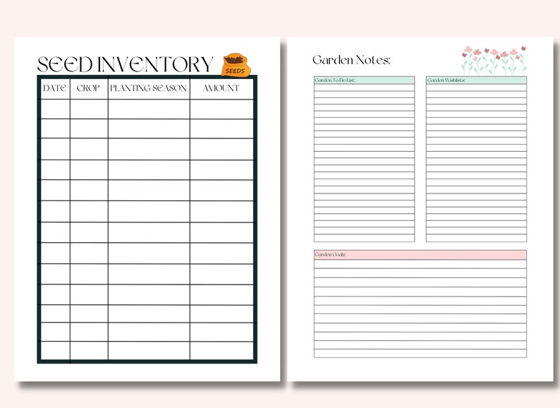 Gardening Planner, Garden Journal, Plant Care Tracker, Plant Card ...