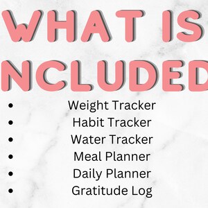 6 Pg Weight Loss Tracker Bundle, Weekly Meal Planner Printable, Daily ...