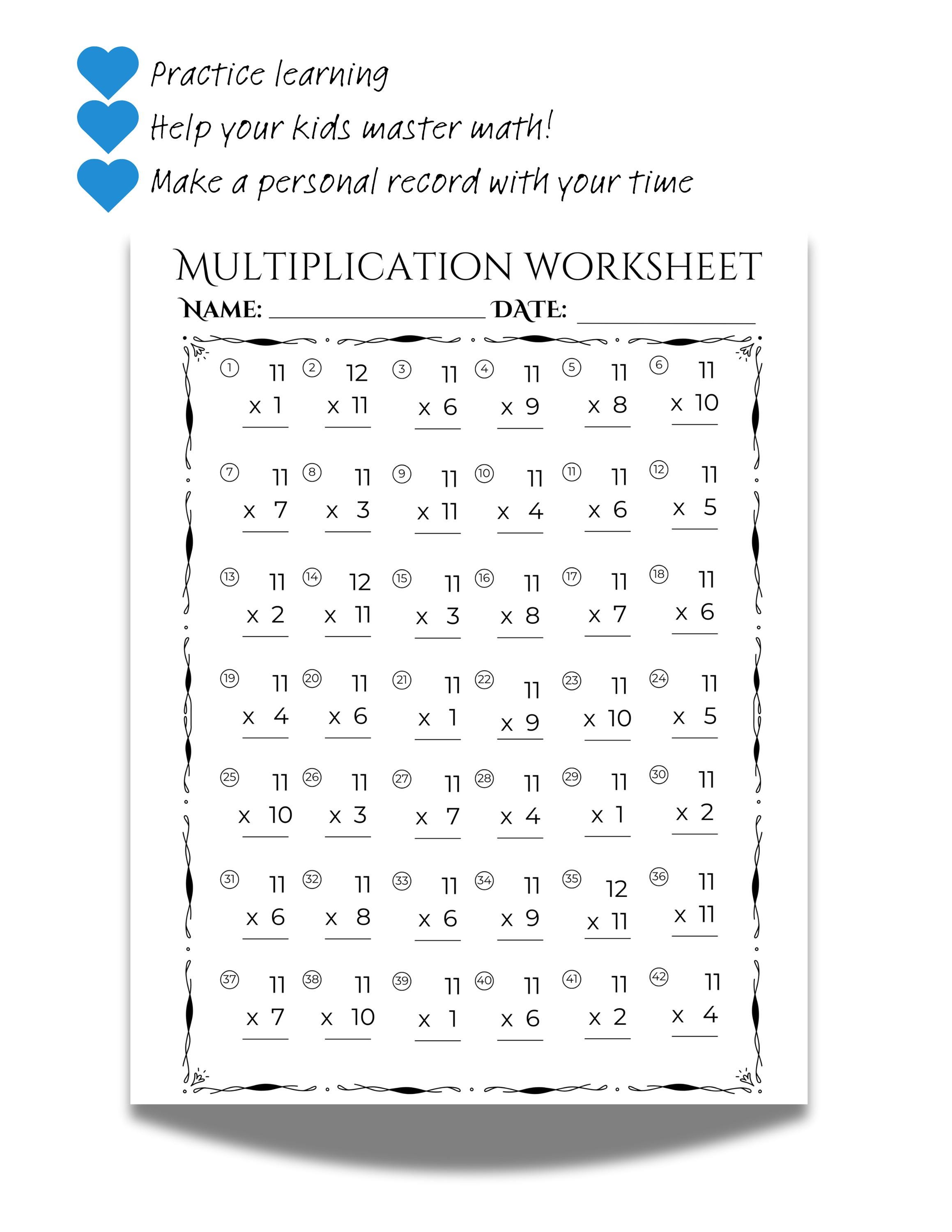 4th Grade Math Worksheets, Multiplication Sheets, Math Worksheets ...