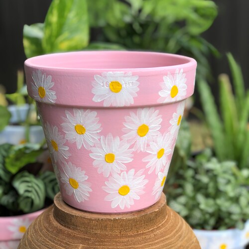 Hand Painted Planter Pot - Etsy