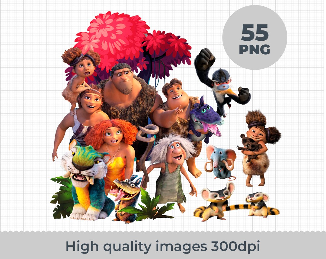The Croods PNG, the Croods Characters, the Croods Images, Clip Art - Etsy