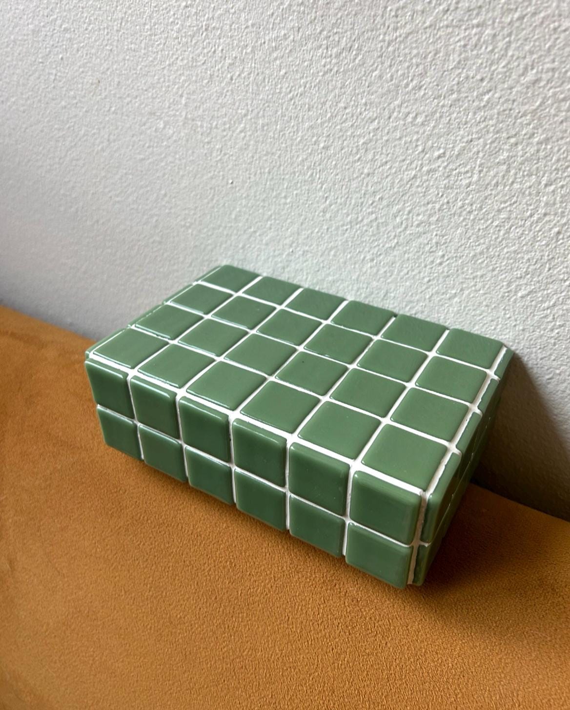 Sage Green Tile Floating Wall Shelf | Colorful Shelf | Modern Wall ...