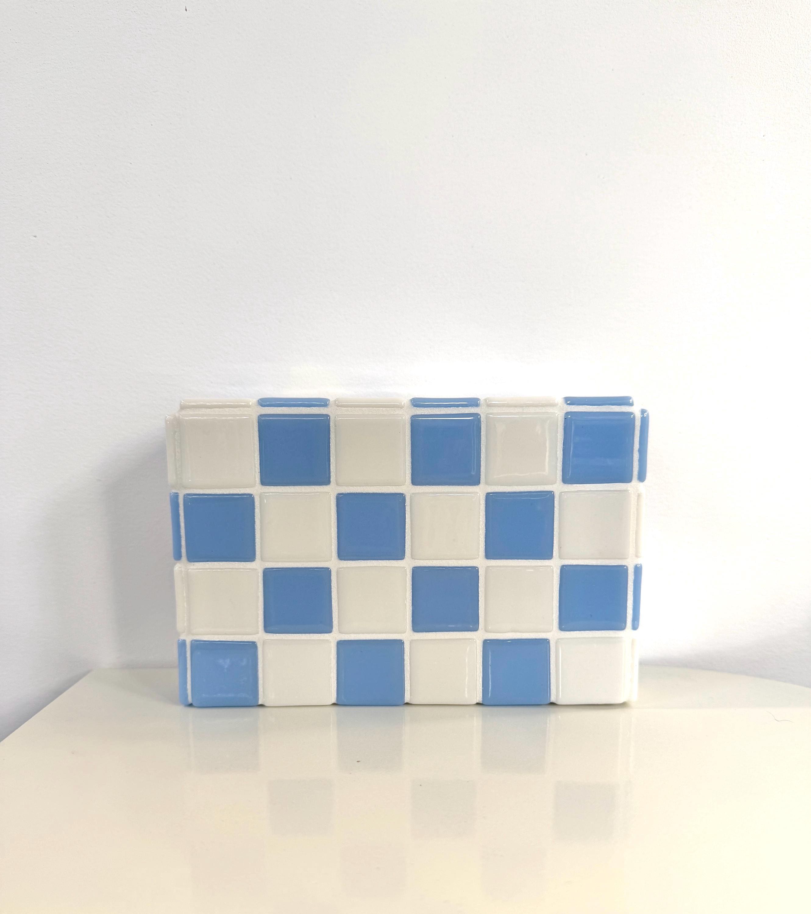 Checkered Tile Floating Wall Shelf | Colorful Shelf | Modern Wall ...