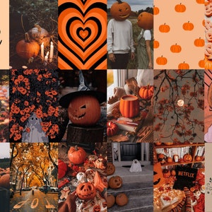 80PCS Halloween Fall Collage Kit, Halloween Photo Collage, Fall Breeze ...