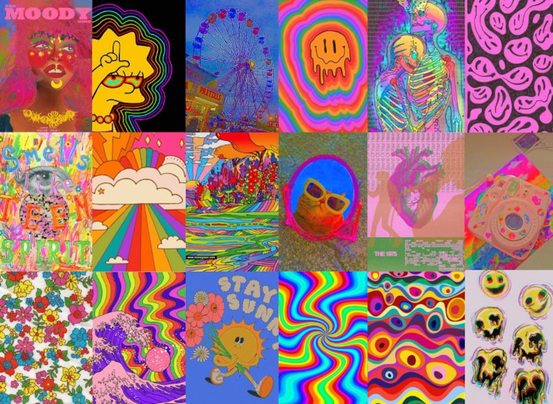 110pcs Indie Wall Collage Kit Indie Wall Collage Retro Wall - Etsy