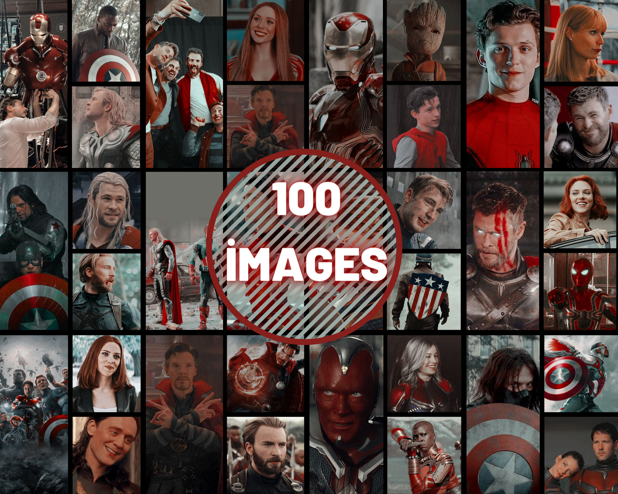 100pcs Marvel Aesthetic Wall Collage Marvel Collage Kit Red - Etsy ...