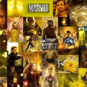 200pcs Marvel Avengers Rainbow Aesthetic Wall Collage, Marvel Collage ...